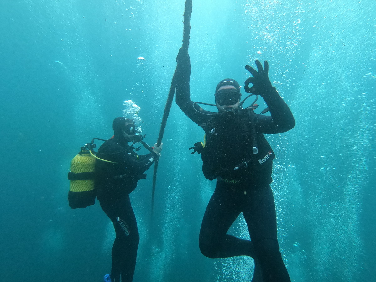 Bautismo de buceo en A Coruña. Iniciación con botella